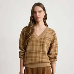Ralph Lauren Plaid V-neck Sweater