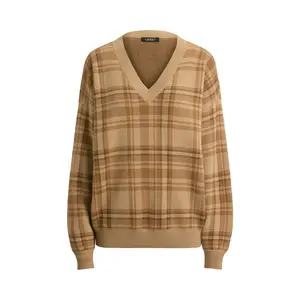 Ralph Lauren Plaid V-neck Sweater
