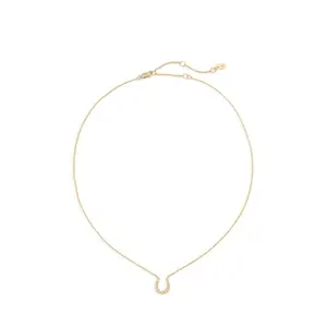 Ralph Lauren Gold-plated Pavé Horseshoe Necklace