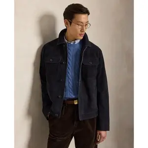 Ralph Lauren The Ashdale Suede Shacket - Collection Navy