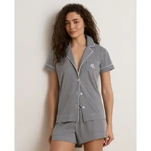 Ralph Lauren Striped Cotton Jersey Boxer Sleep Set