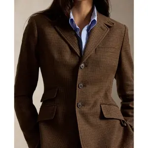 Ralph Lauren Single-breasted Tweed Hacking Blazer