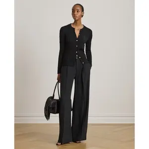 Ralph Lauren Cable-knit Cotton-blend Cardigan - Black