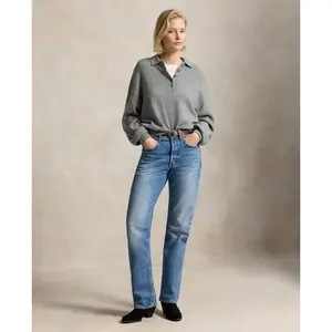 Ralph Lauren Polo-collar Cashmere Sweater - Gray Heather
