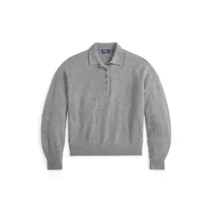 Ralph Lauren Polo-collar Cashmere Sweater - Gray Heather