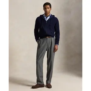 Ralph Lauren Waffle-knit Wool-cotton Hooded Sweater - Hunter Navy