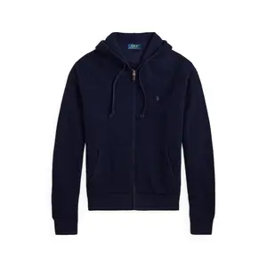 Ralph Lauren Waffle-knit Wool-cotton Hooded Sweater - Hunter Navy