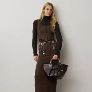 Ralph Lauren Fontaine Wool-blend Donegal Tweed Maxi Skirt