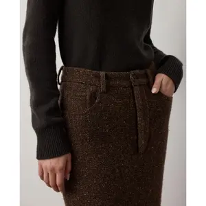 Ralph Lauren Fontaine Wool-blend Donegal Tweed Maxi Skirt