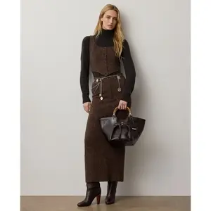 Ralph Lauren Fontaine Wool-blend Donegal Tweed Maxi Skirt