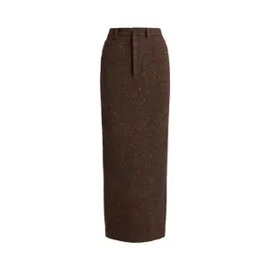 Ralph Lauren Fontaine Wool-blend Donegal Tweed Maxi Skirt