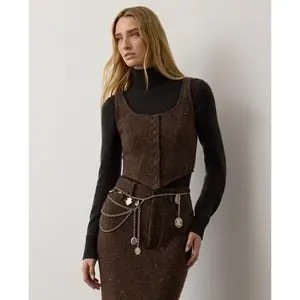 Ralph Lauren Sherry Wool-blend Donegal Tweed Top