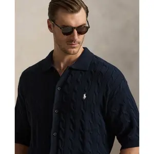 Ralph Lauren Relaxed Fit Cable-knit Cotton Sweater - Hunter Navy