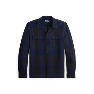 Ralph Lauren Classic Fit Plaid Suede-trim Twill Shirt