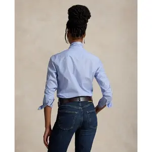 Ralph Lauren Slim Fit Cotton Tie-neck Shirt