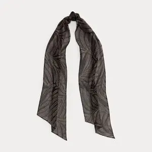 Ralph Lauren Foiled Crinkle Chiffon Wrap Scarf