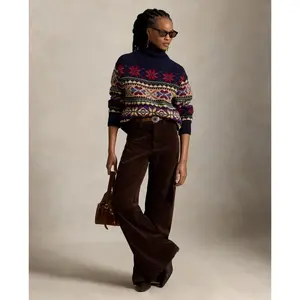 Ralph Lauren Geo-motif Wool-cashmere-blend Turtleneck