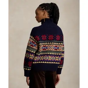 Ralph Lauren Geo-motif Wool-cashmere-blend Turtleneck