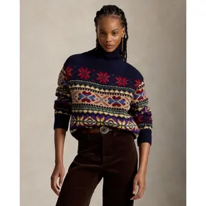 Ralph Lauren Geo-motif Wool-cashmere-blend Turtleneck