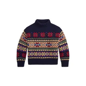 Ralph Lauren Geo-motif Wool-cashmere-blend Turtleneck