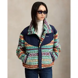 Ralph Lauren Fair Isle High-pile Fleece Mockneck Jacket