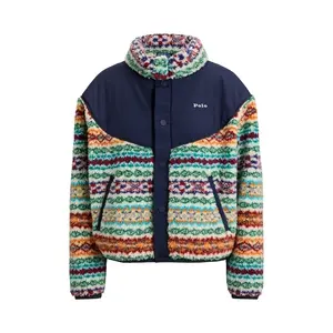 Ralph Lauren Fair Isle High-pile Fleece Mockneck Jacket