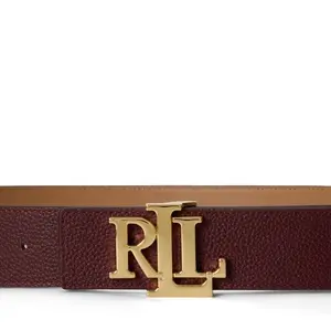 Ralph Lauren Logo Reversible Leather Wide Belt