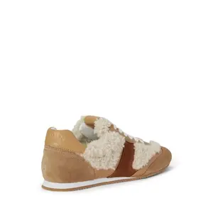 Ralph Lauren Dani Suede-shearling Low-profile Sneakers