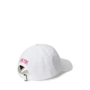 Ralph Lauren Pink Pony Twill Ball Cap - Ceramic White