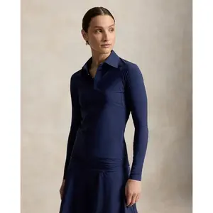 Ralph Lauren Slim Fit Performance Long-sleeve Polo - Refined Navy