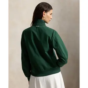 Ralph Lauren Quilted Mockneck Full-zip Cropped Jacket - Northwest Pine