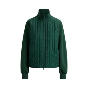 Ralph Lauren Quilted Mockneck Full-zip Cropped Jacket - Northwest Pine
