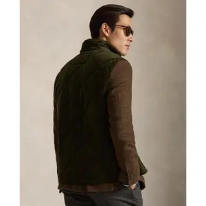 Ralph Lauren Quilted Corduroy Vest - Company Olive