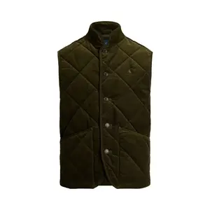 Ralph Lauren Quilted Corduroy Vest - Company Olive