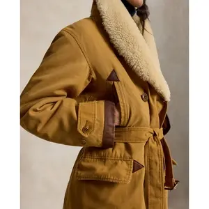 Ralph Lauren Shearling-trim Canvas Ranch Coat