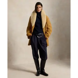 Ralph Lauren Shearling-trim Canvas Ranch Coat