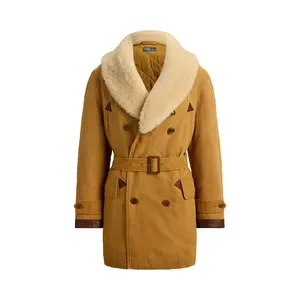 Ralph Lauren Shearling-trim Canvas Ranch Coat