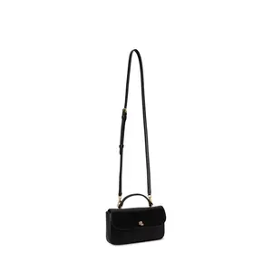 Ralph Lauren Leather Marcy Crossbody Wallet - Black