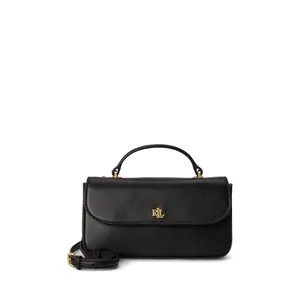 Ralph Lauren Leather Marcy Crossbody Wallet - Black
