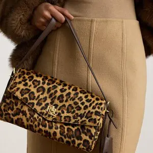 Ralph Lauren Leopard-print Medium Farrah Shoulder Bag - Modern Leopard/chestnut