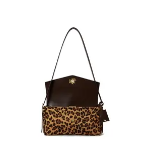Ralph Lauren Leopard-print Medium Farrah Shoulder Bag