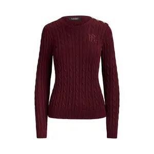 Ralph Lauren Button-trim Cable-knit Sweater