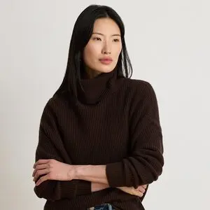 Ralph Lauren Ribbed Wool-cashmere Turtleneck Sweater - Circuit Brown