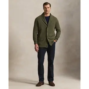 Ralph Lauren Luxury Jersey Cardigan - Alpine Heather