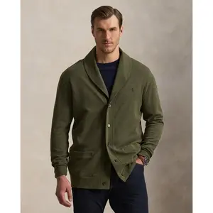 Ralph Lauren Luxury Jersey Cardigan - Alpine Heather