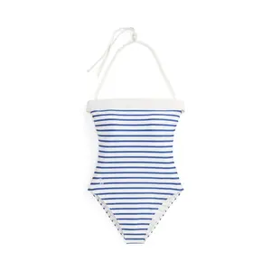 Ralph Lauren Striped Bandeau One-piece