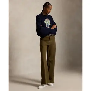 Ralph Lauren Patchwork Polo Bear Fleece Crewneck
