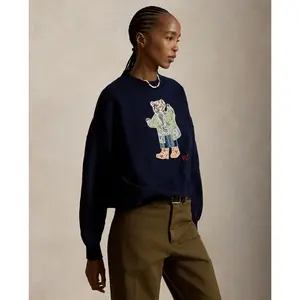 Ralph Lauren Patchwork Polo Bear Fleece Crewneck