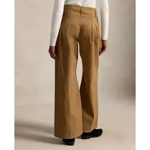 Ralph Lauren Pleated Cotton Wide-leg Pant
