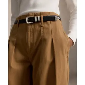 Ralph Lauren Pleated Cotton Wide-leg Pant